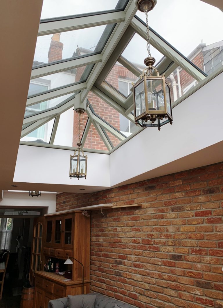 Timber roof lantern with lighting - Medina Joinery