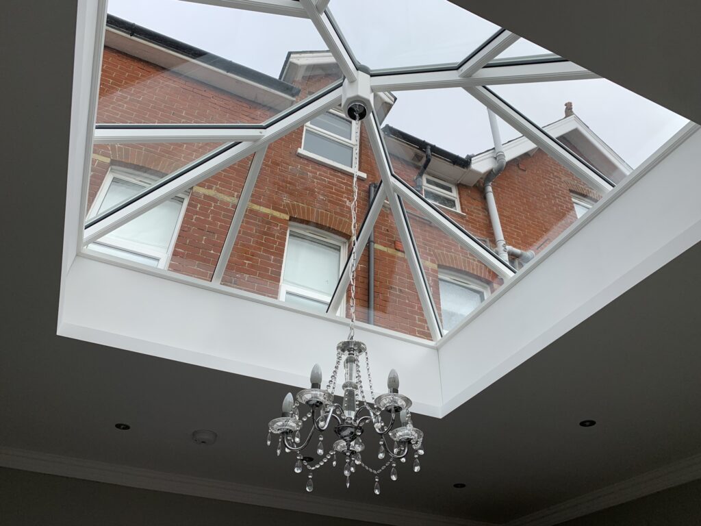 Timber roof lantern with lighting - Medina Joinery