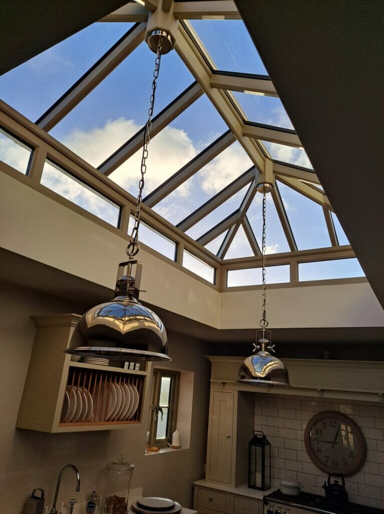Timber Roof Lantern with finials - Medina Joinery